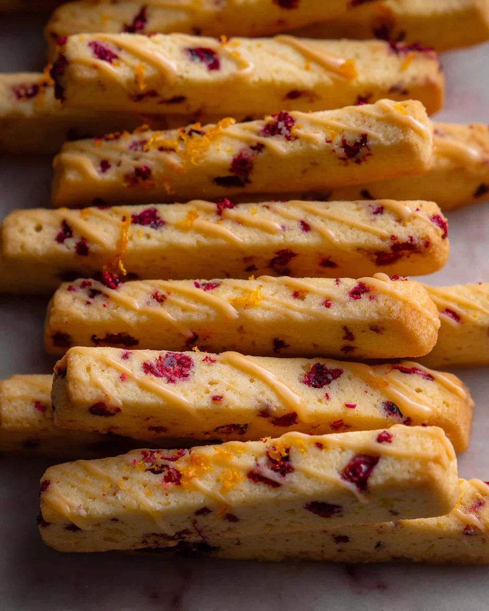 Orange Cranberry Shortbread Cookies